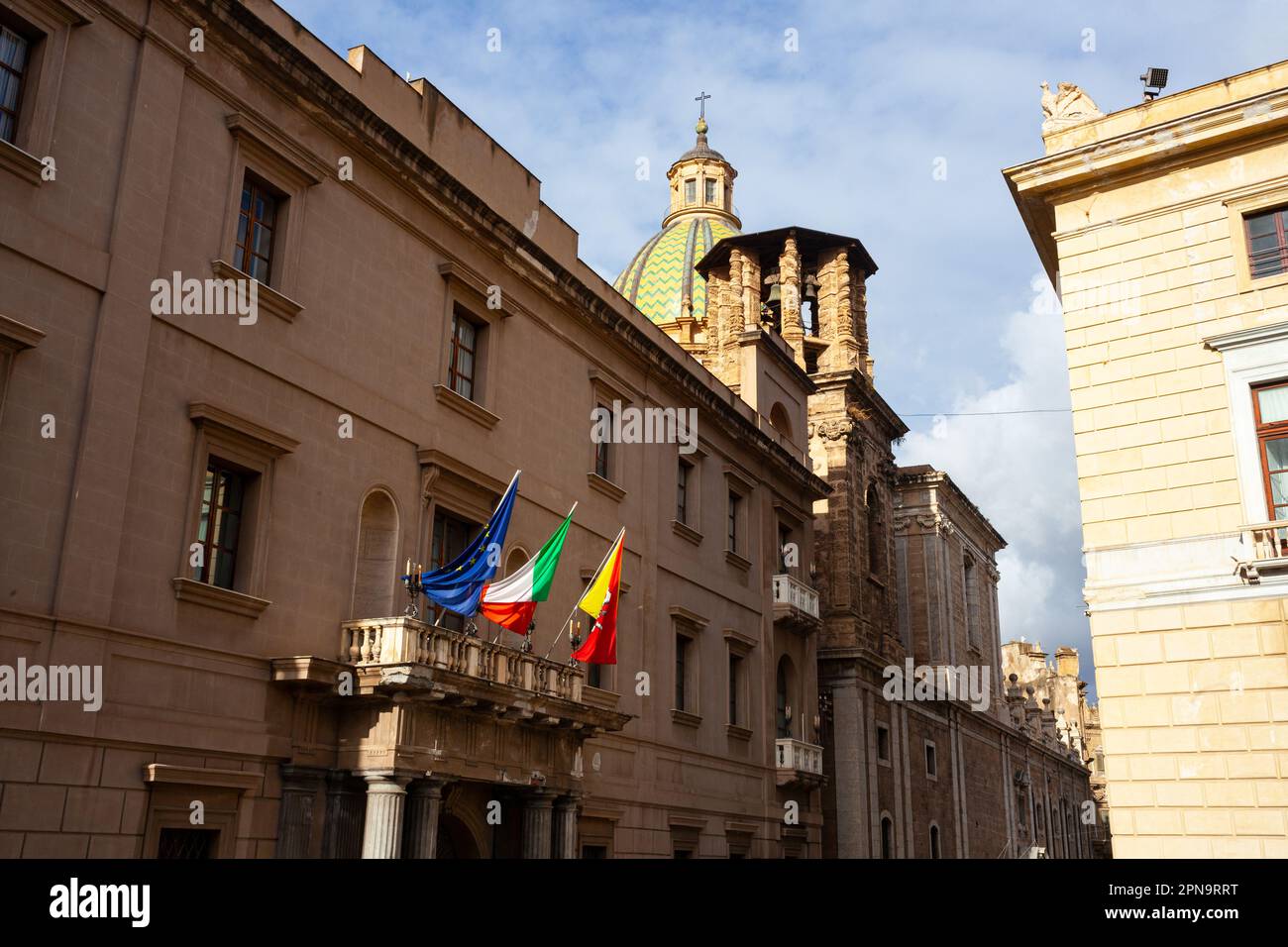 Buildings of the historic centre of Palermo, Sicily, Italy Stock Photo ...