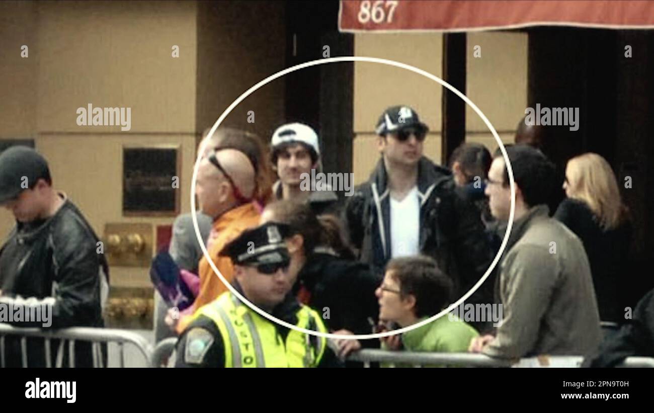 AMERICAN MANHUNT: THE BOSTON MARATHON BOMBING, inside circle from left ...