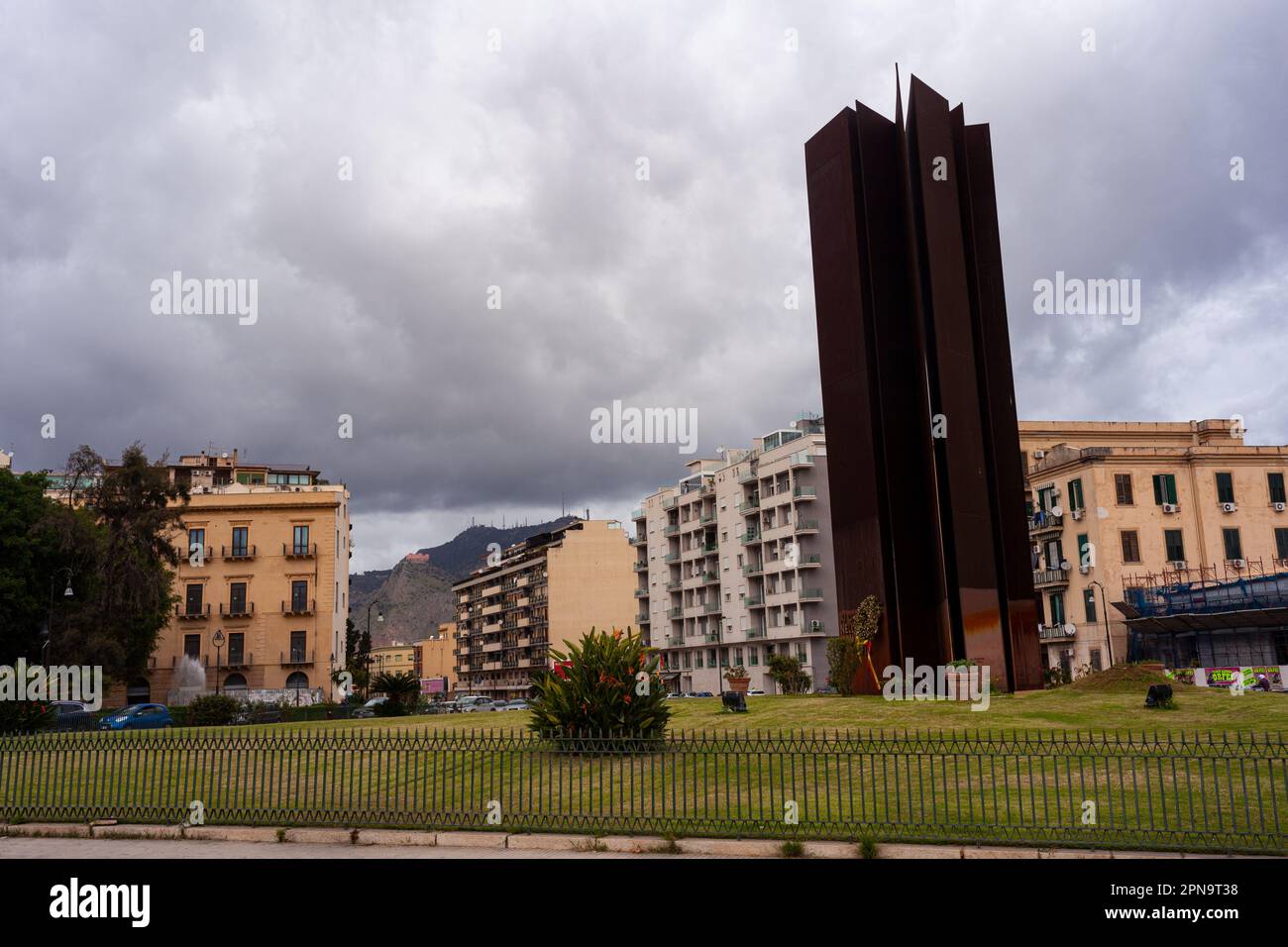 Palermo, Italy - December 23, 2022: Monument to the Fallen in the Fight ...