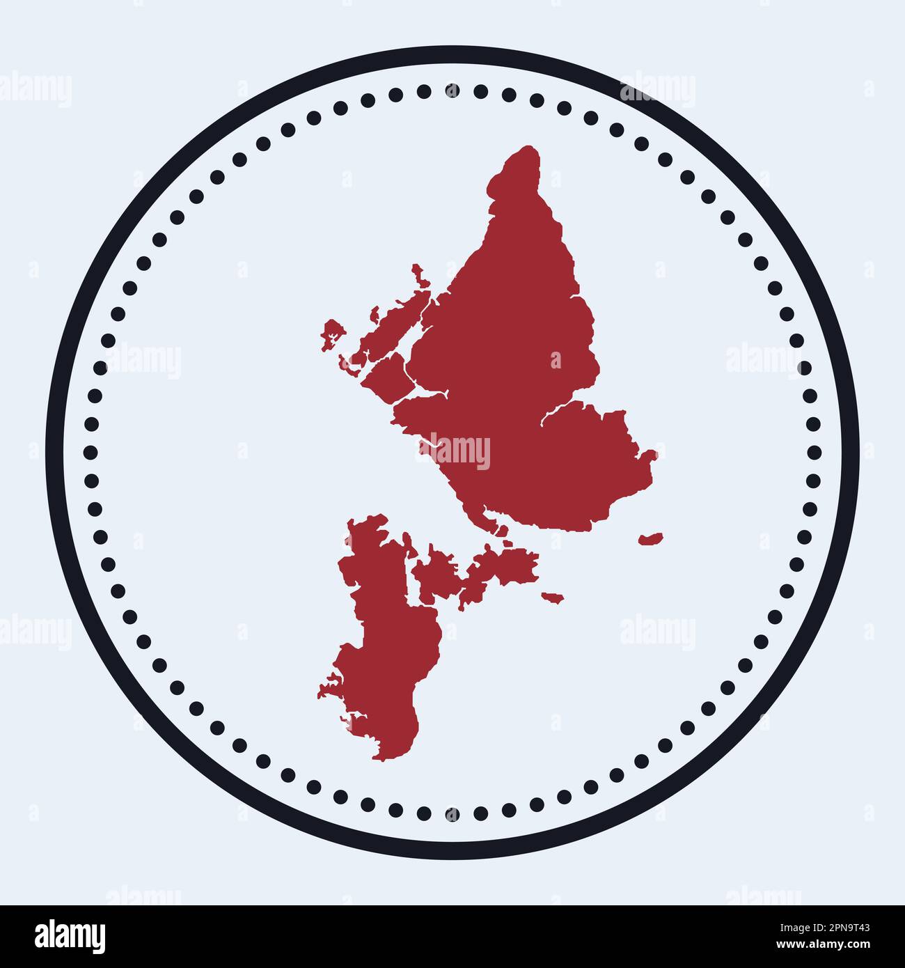 Siargao round stamp. Round logo with island map and title. Stylish ...