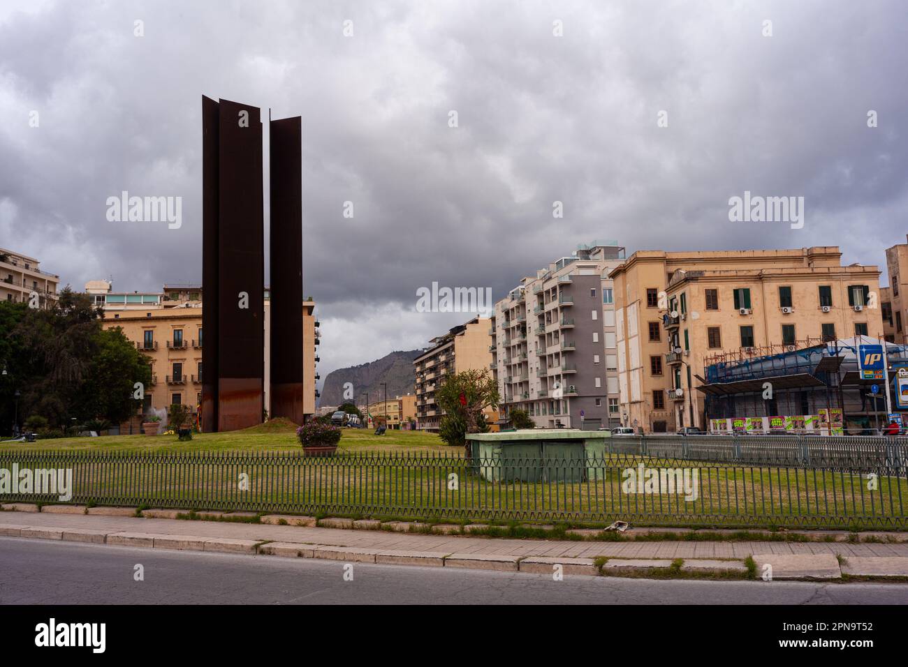 Palermo, Italy - December 23, 2022: Monument to the Fallen in the Fight ...