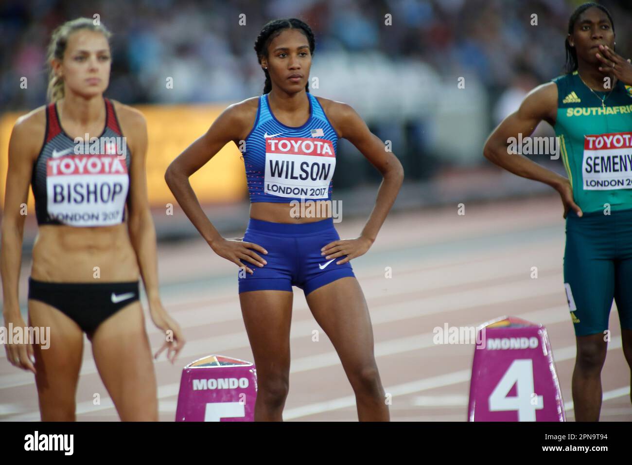 Ajeé Wilson participating in the London 2017 World Athletics ...