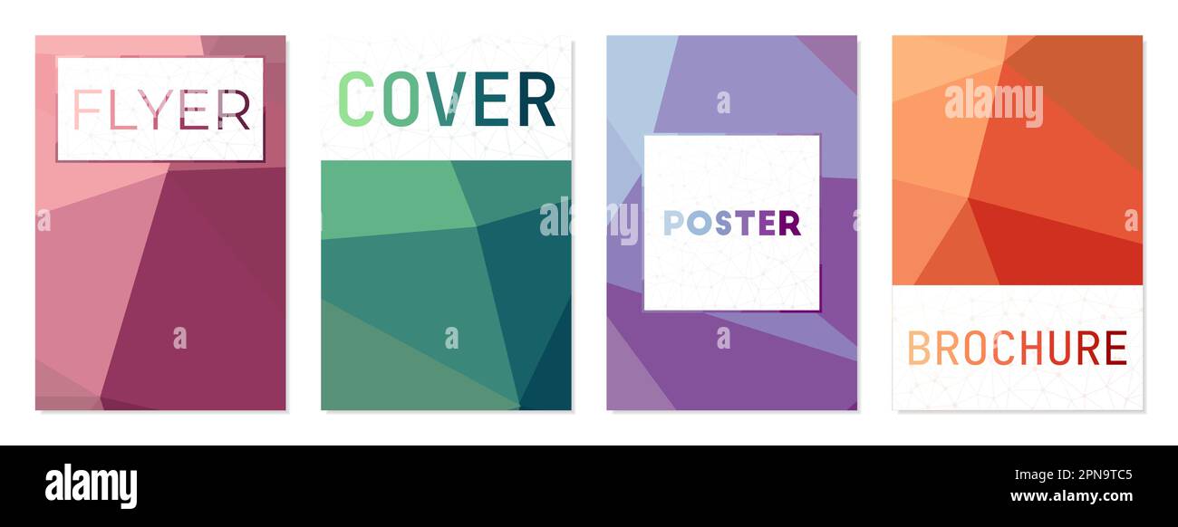 Set of backgrounds for covers or brochures. Can be used as cover ...