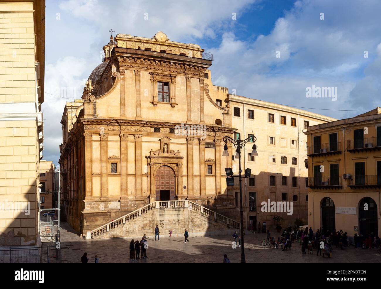 Palermo, Italy - December, 23, 2022: The Church of Santa Caterina, the ...