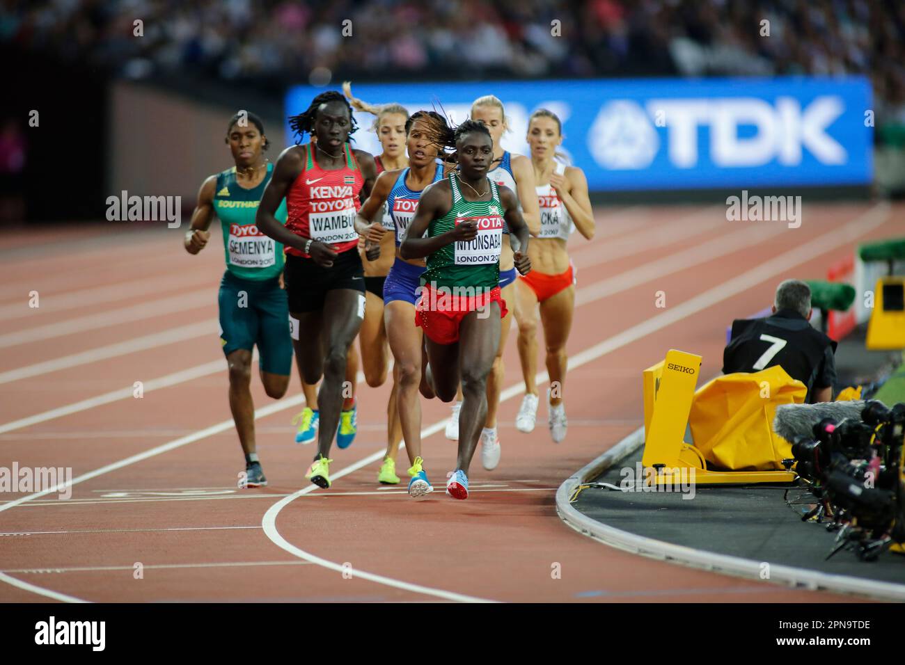Francine Niyonsaba participating in the London 2017 World Athletics ...