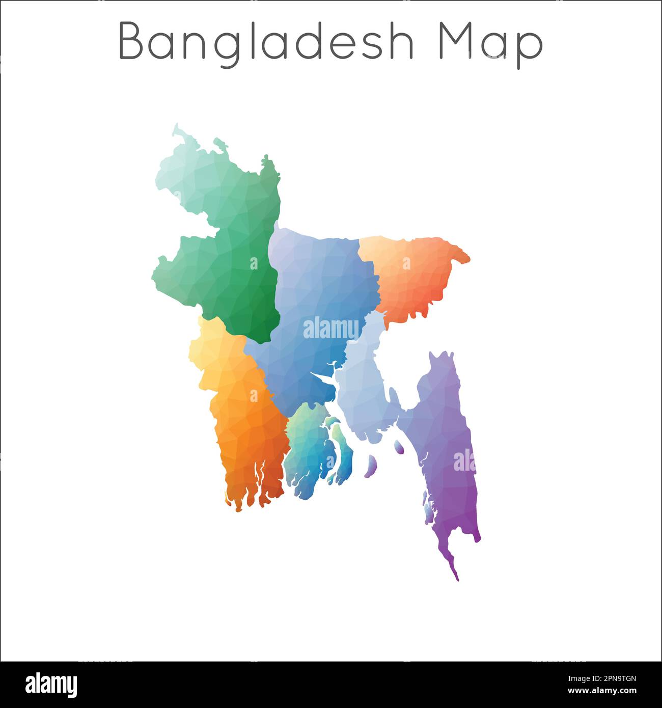 Low Poly map of Bangladesh. Bangladesh geometric polygonal, mosaic ...