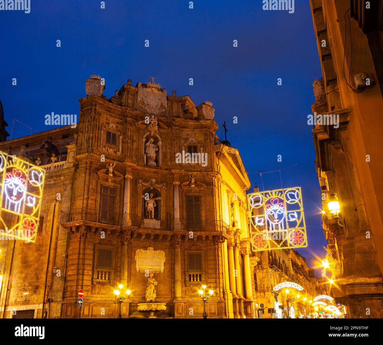 Building of the Quattro Canti, officially known as Piazza Vigliena, is ...