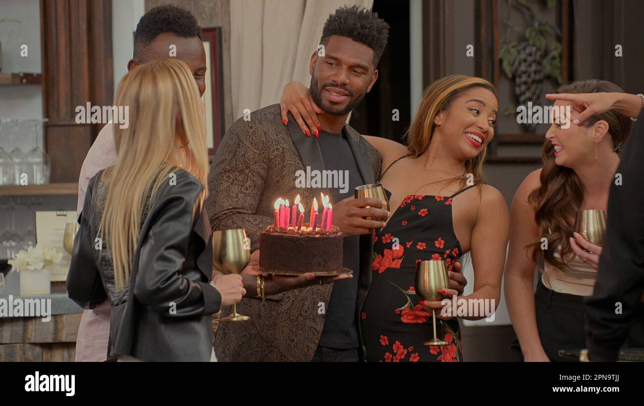 LOVE IS BLIND, from left: contestants Chelsea Griffin, Brett Brown ...