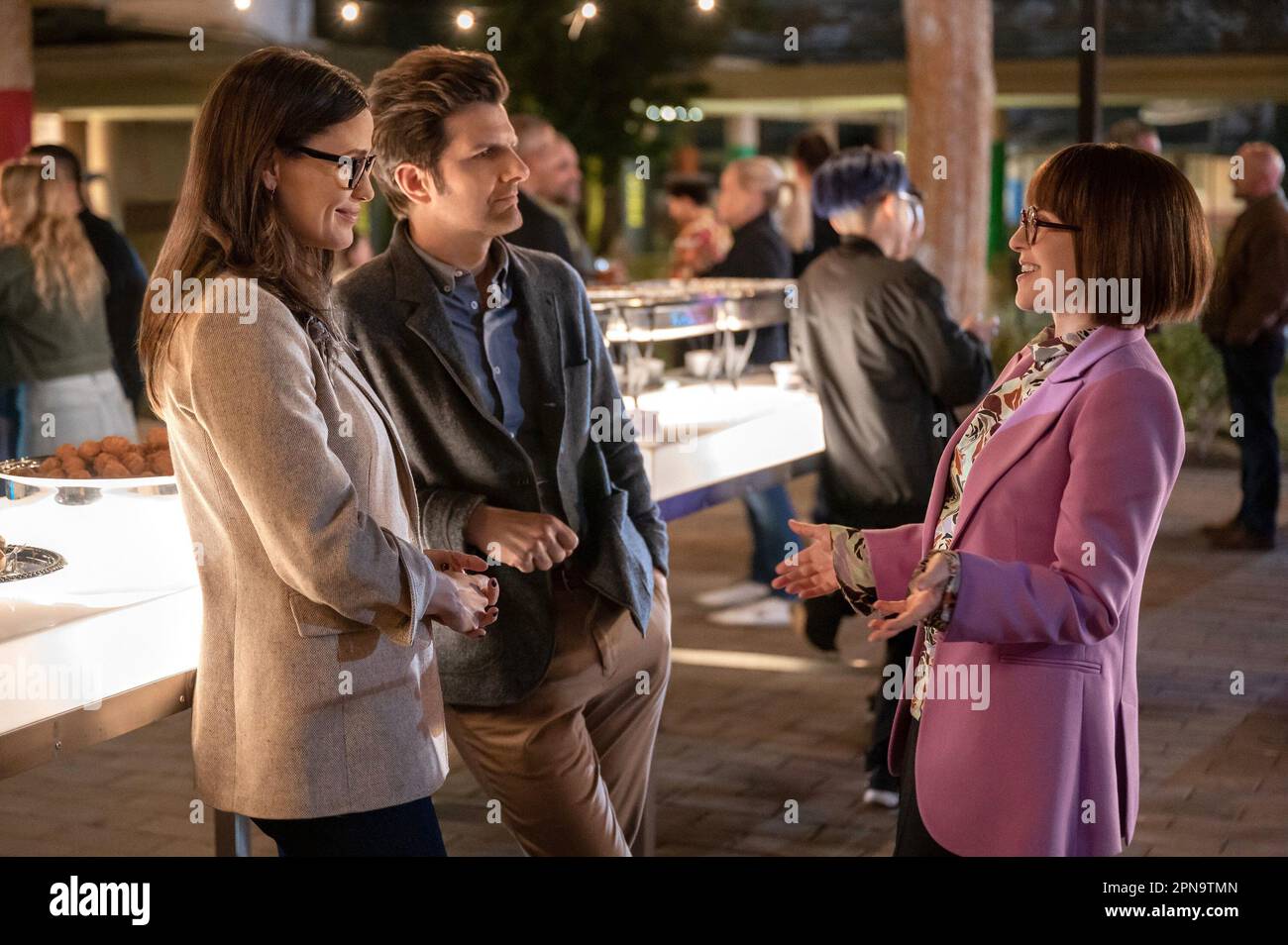 PARTY DOWN, from left: Jennifer Garner, Adam Scott, Megan Mullally ...