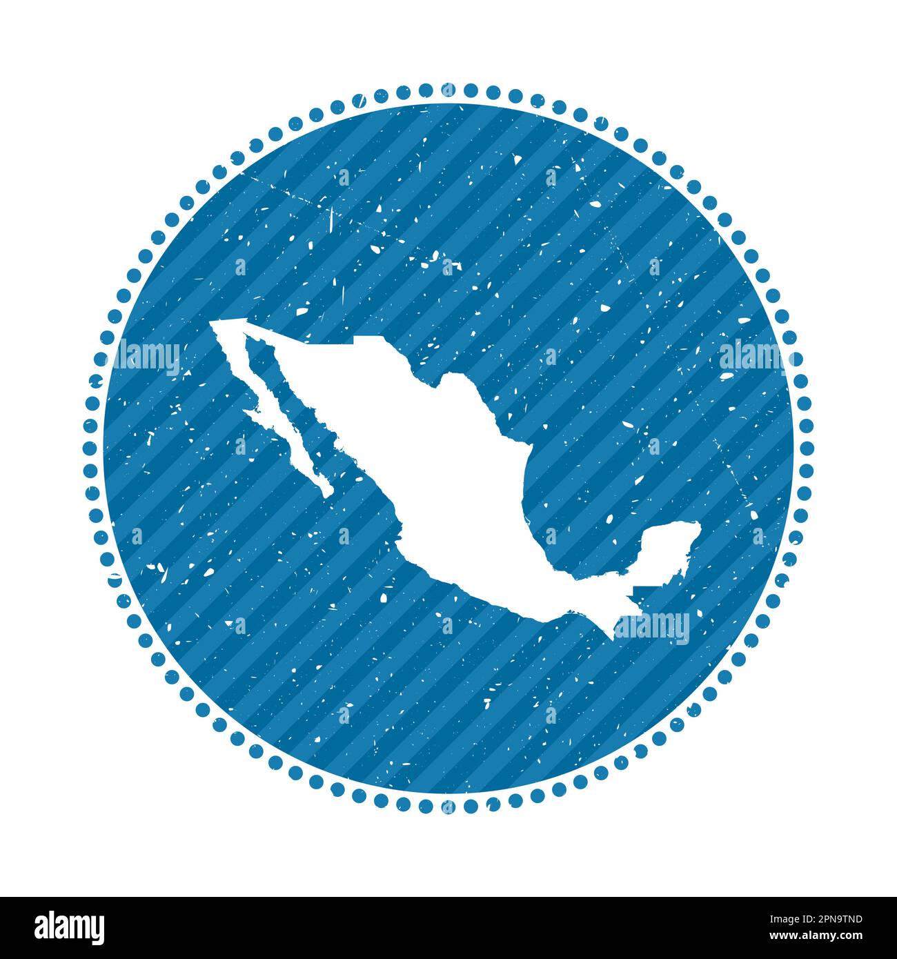 Mexico striped retro travel sticker. Badge with map of country, vector ...