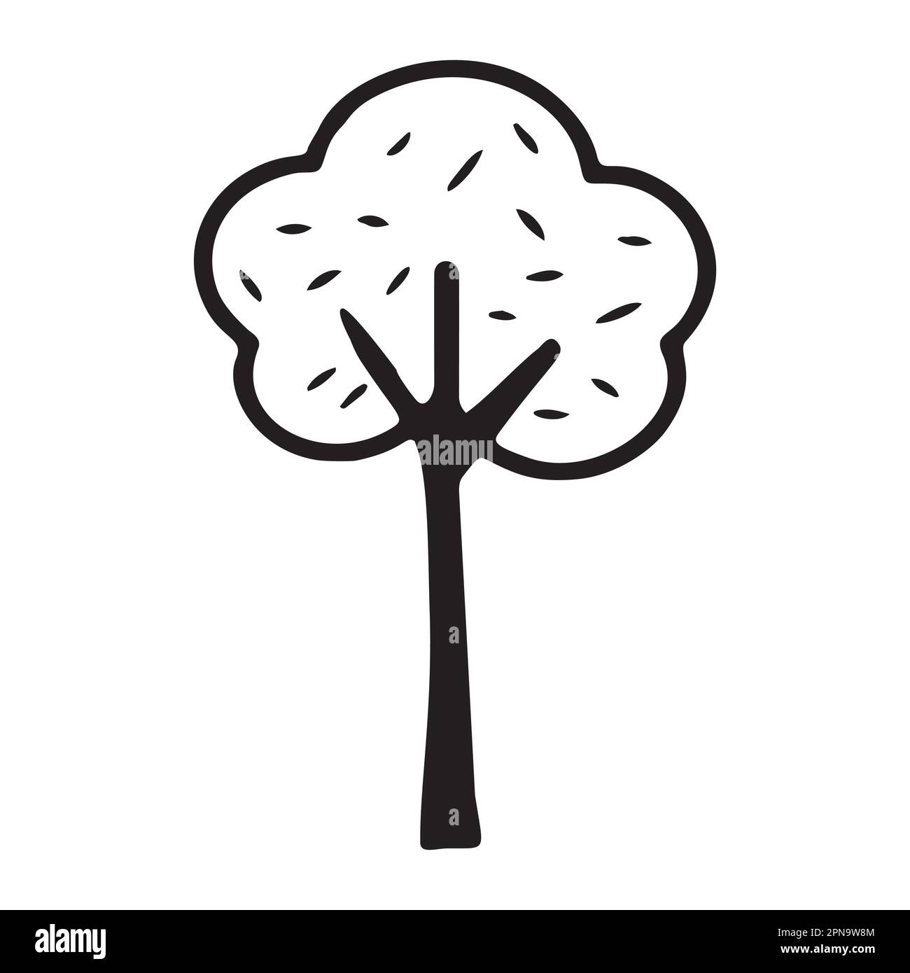 Black And White Tree Design Simple