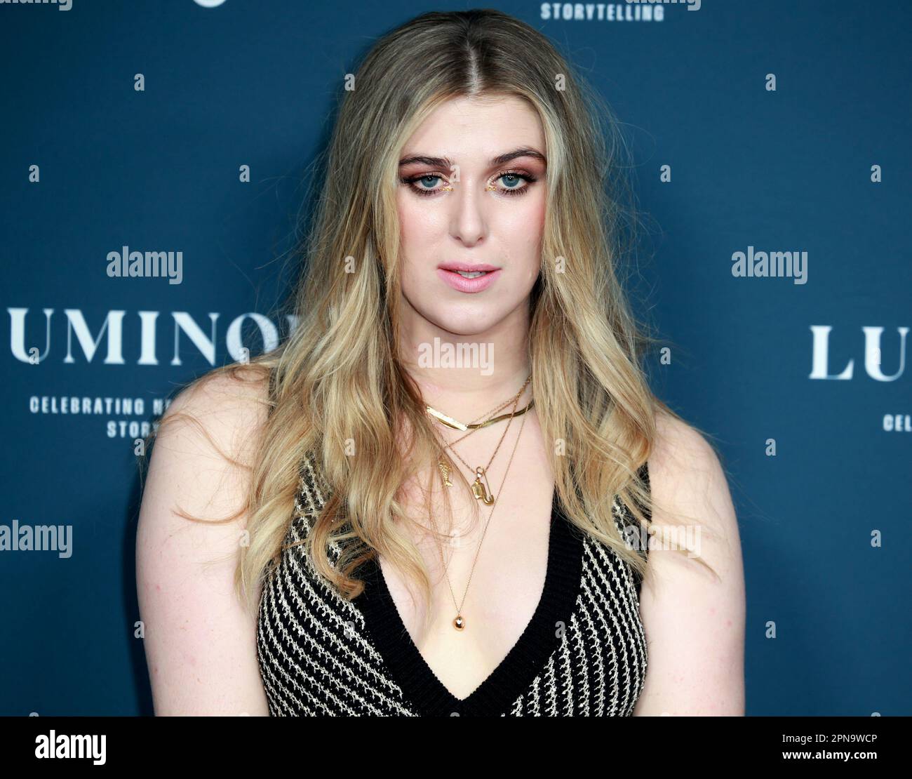 Honor Swinton Byrne attends the BFI London Film Festival Luminous Gala ...
