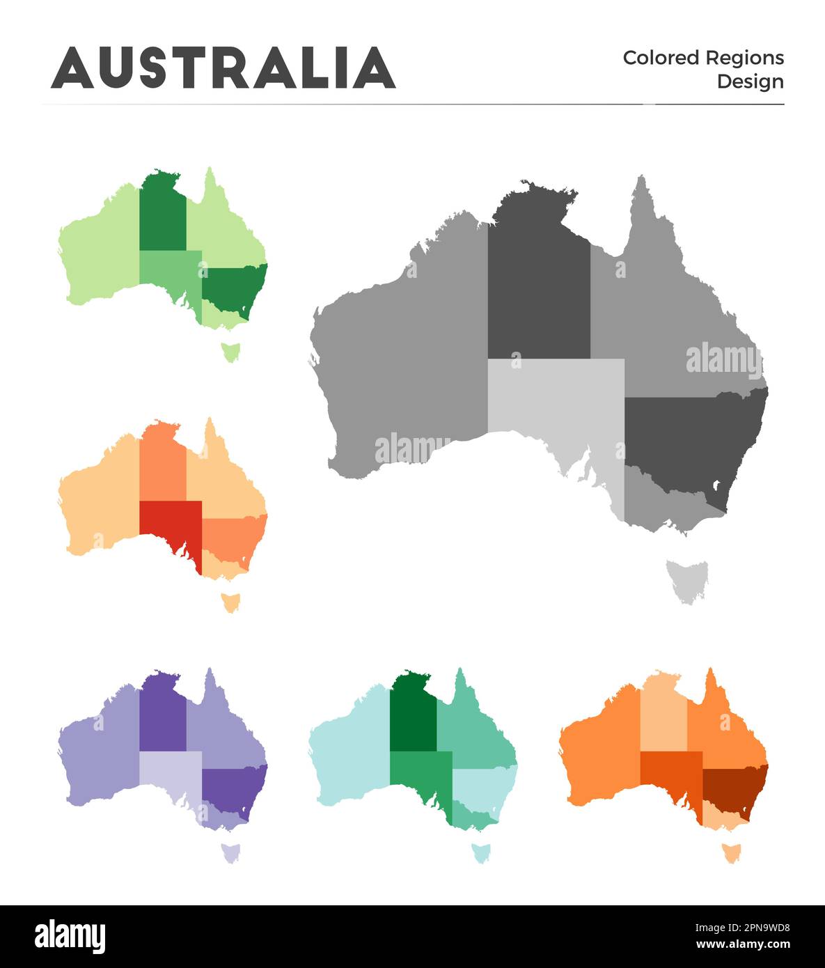 Australia map collection. Borders of Australia for your infographic ...