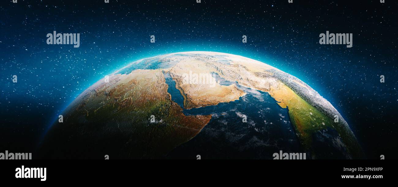 Planet Earth - Middle East, Arabia. Elements of this image furnished by ...
