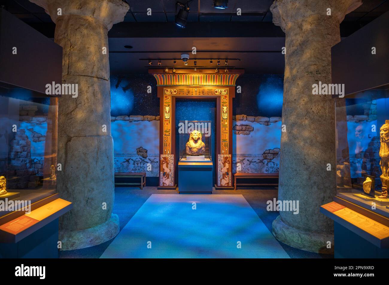 Houston, Texas - April 7, 2023: Egyptian exhibits at the Houston Museum ...