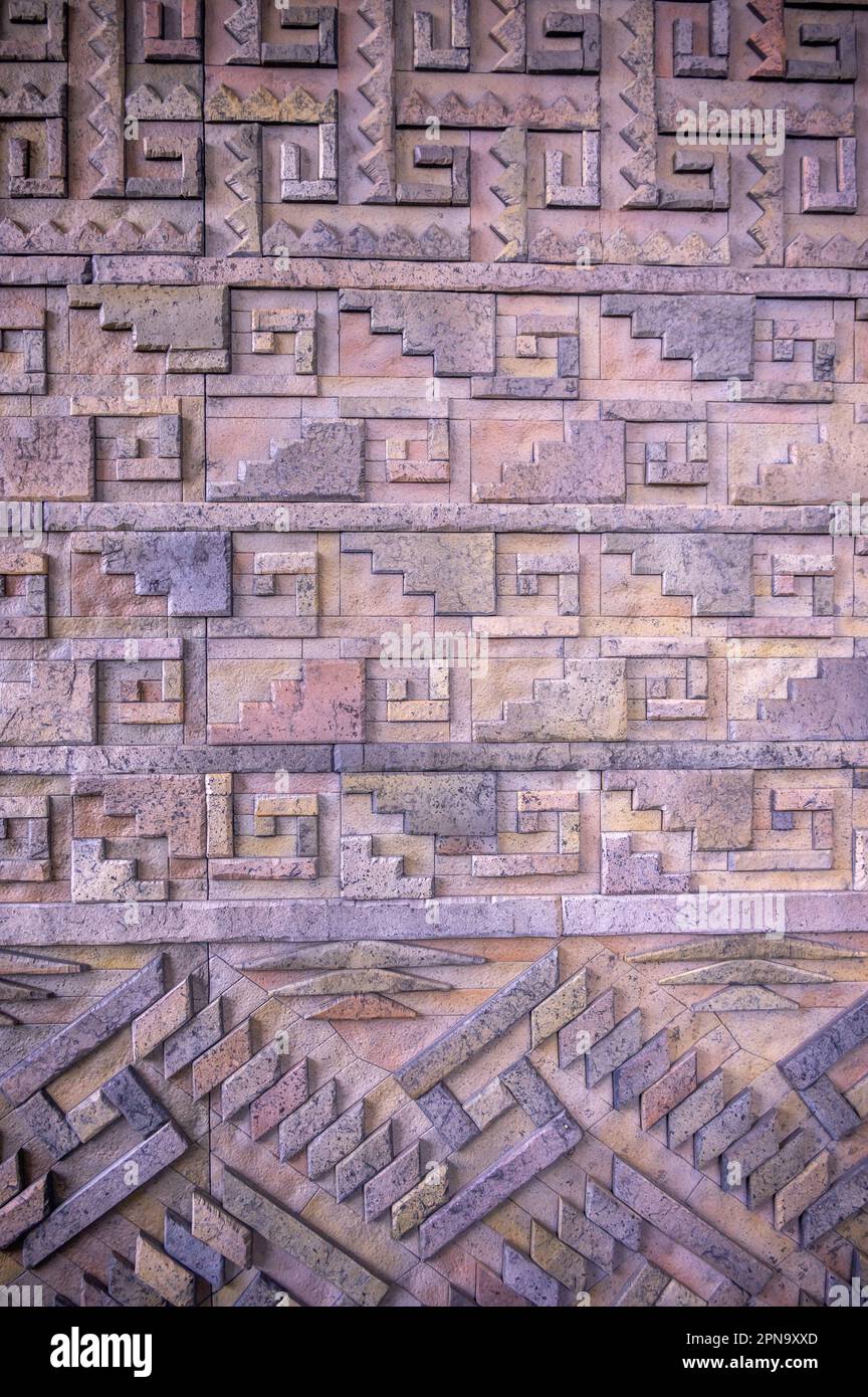 Central american stone mosaic pattern Stock Photo - Alamy