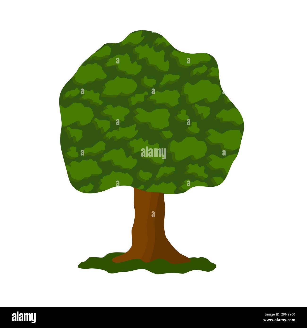 Oak tree icon, flat style vector illustration Stock Vector Image & Art ...