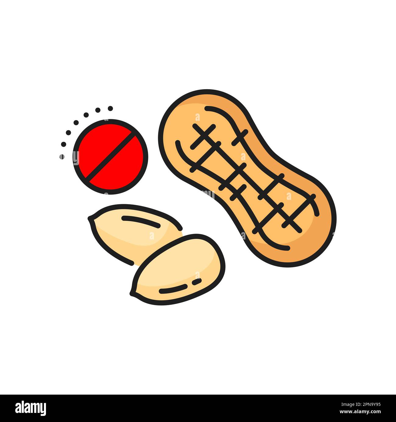 Nut allergy reaction Stock Vector Images - Alamy