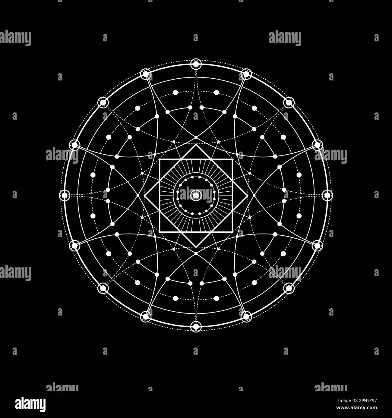 Myth, sacred geometry spiritual pentagram or tattoo. Alchemy magic ...