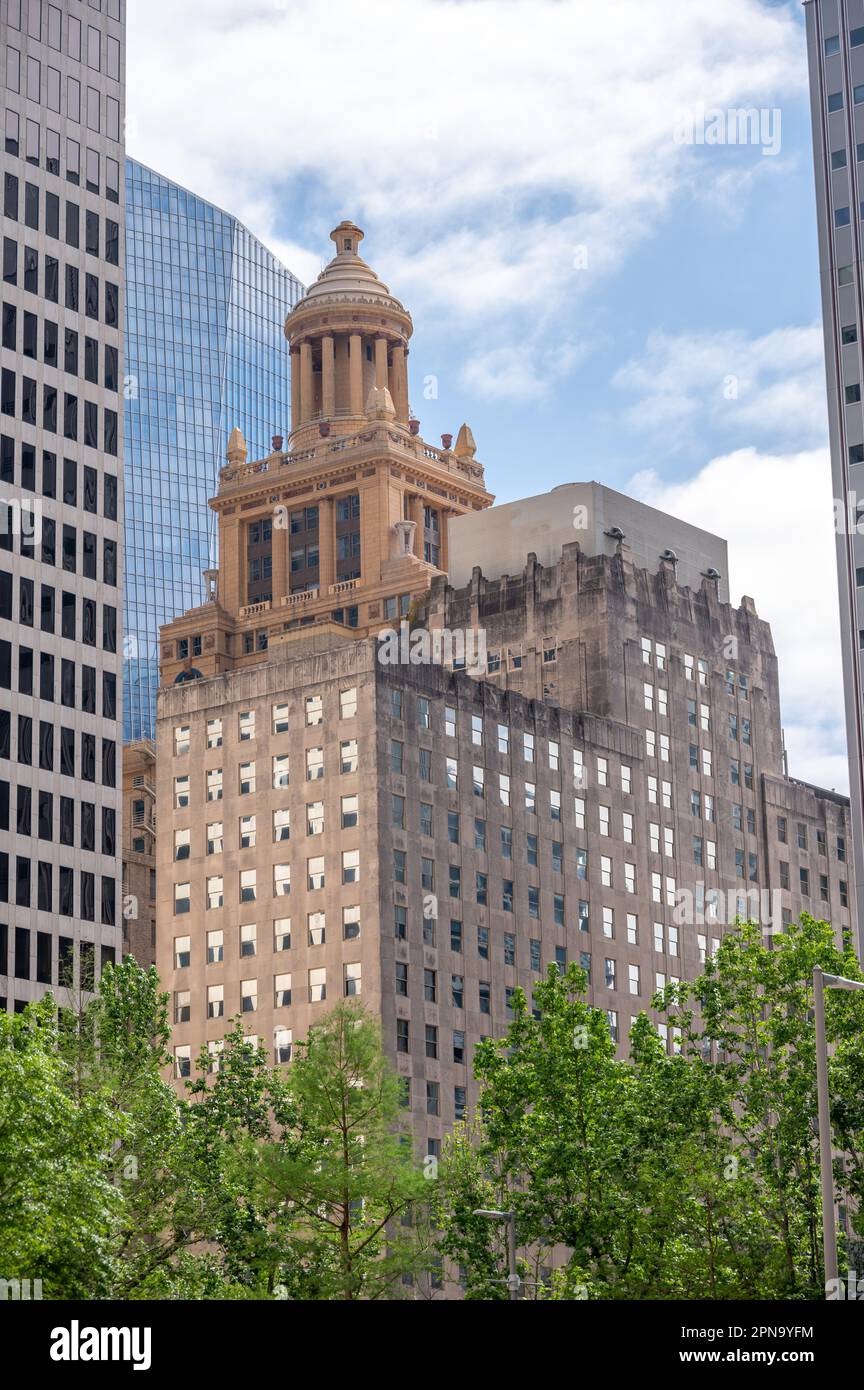 Historic and modern architecture in downtown Houston Stock Photo - Alamy