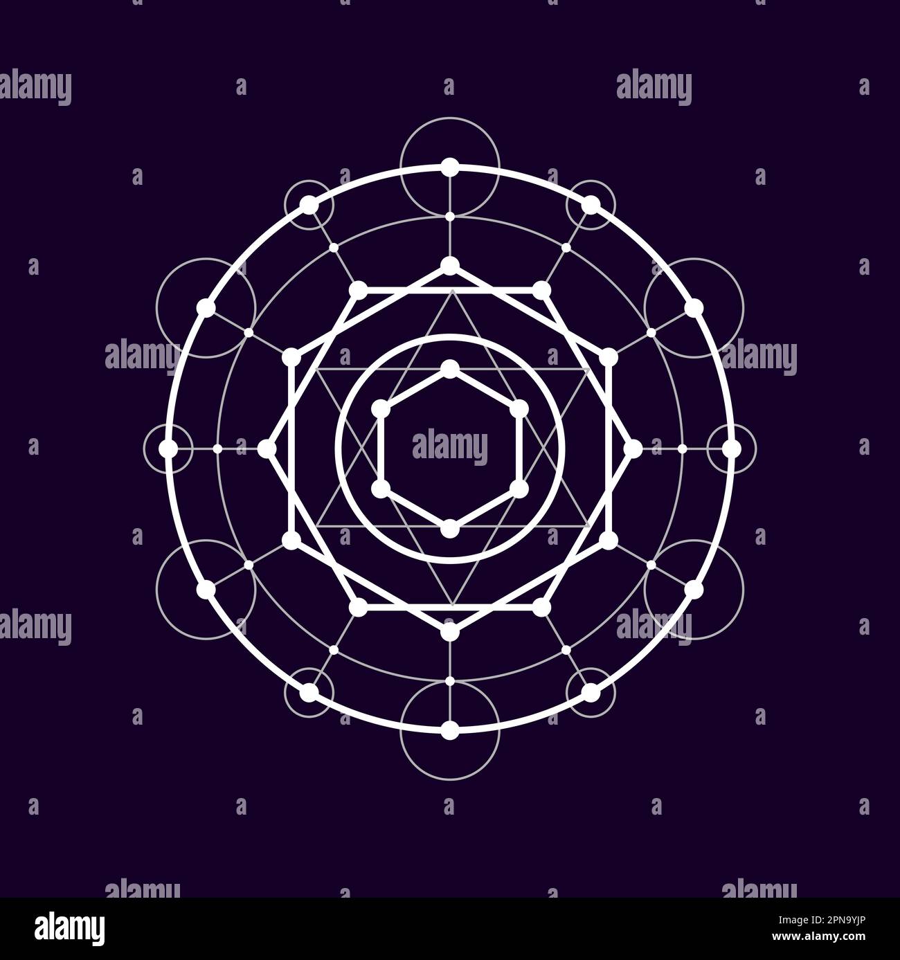 Masonic aztec mystic figure isolated tribal geometric shape. Vector ...