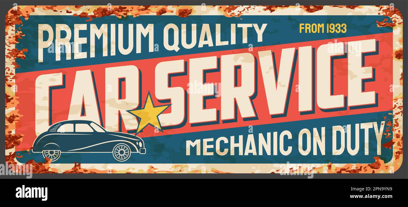 Vintage automotive signage Stock Vector Images - Alamy
