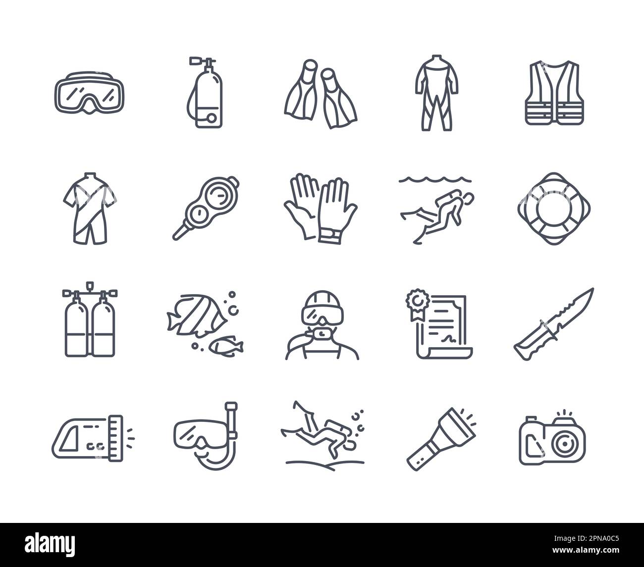 Deep sea dive line Stock Vector Images - Alamy