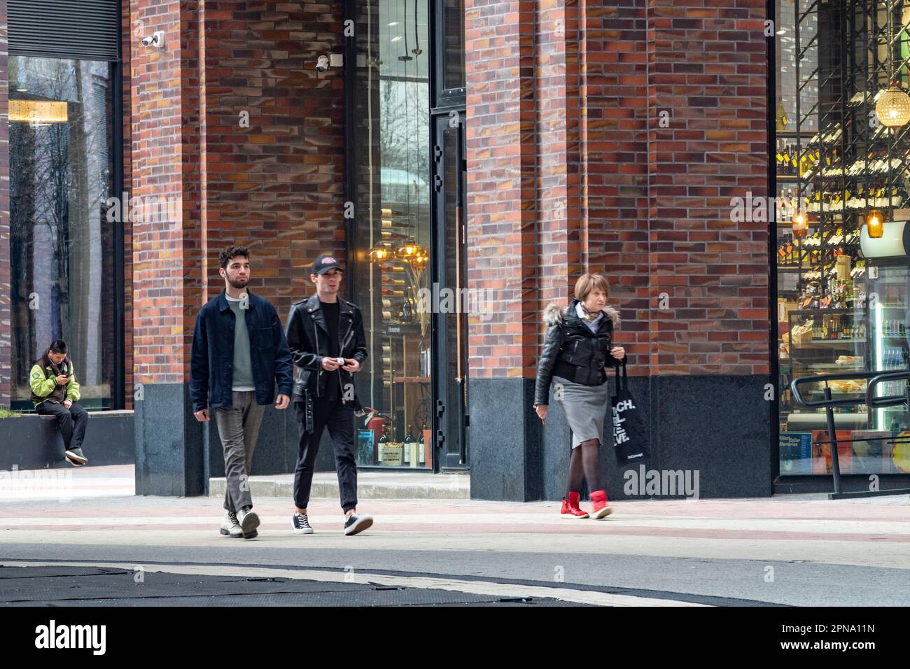 Russia, Moscow. People are seen in a city street Stock Photo - Alamy