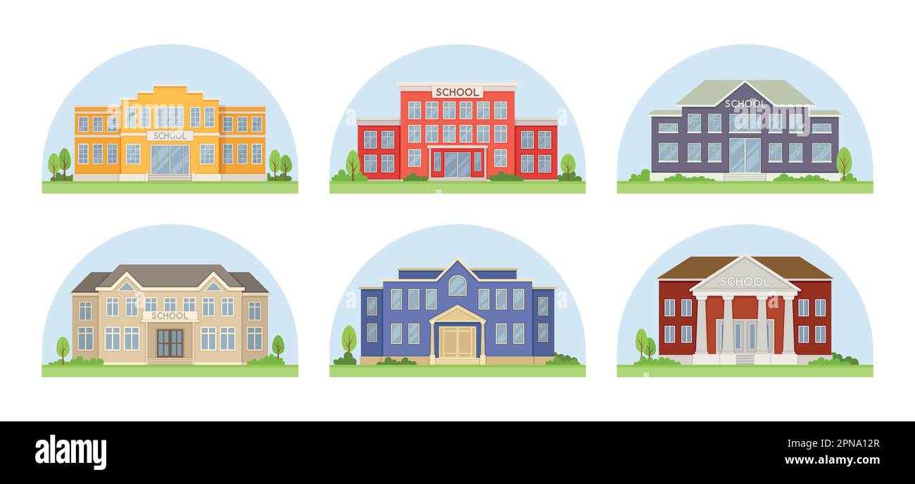 Set of schools Stock Vector Image & Art - Alamy