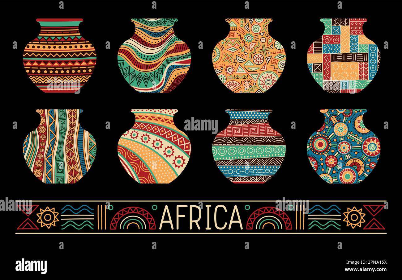 African traditional vases Stock Vector Image & Art - Alamy