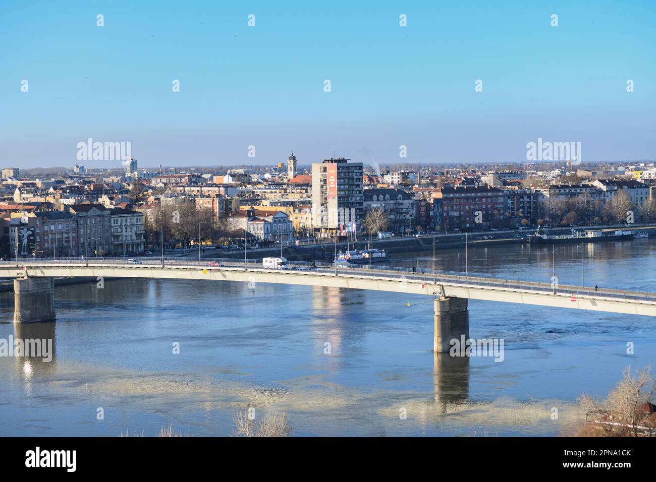 Novi Sad: Varadin Bridge. Serbia Stock Photo - Alamy