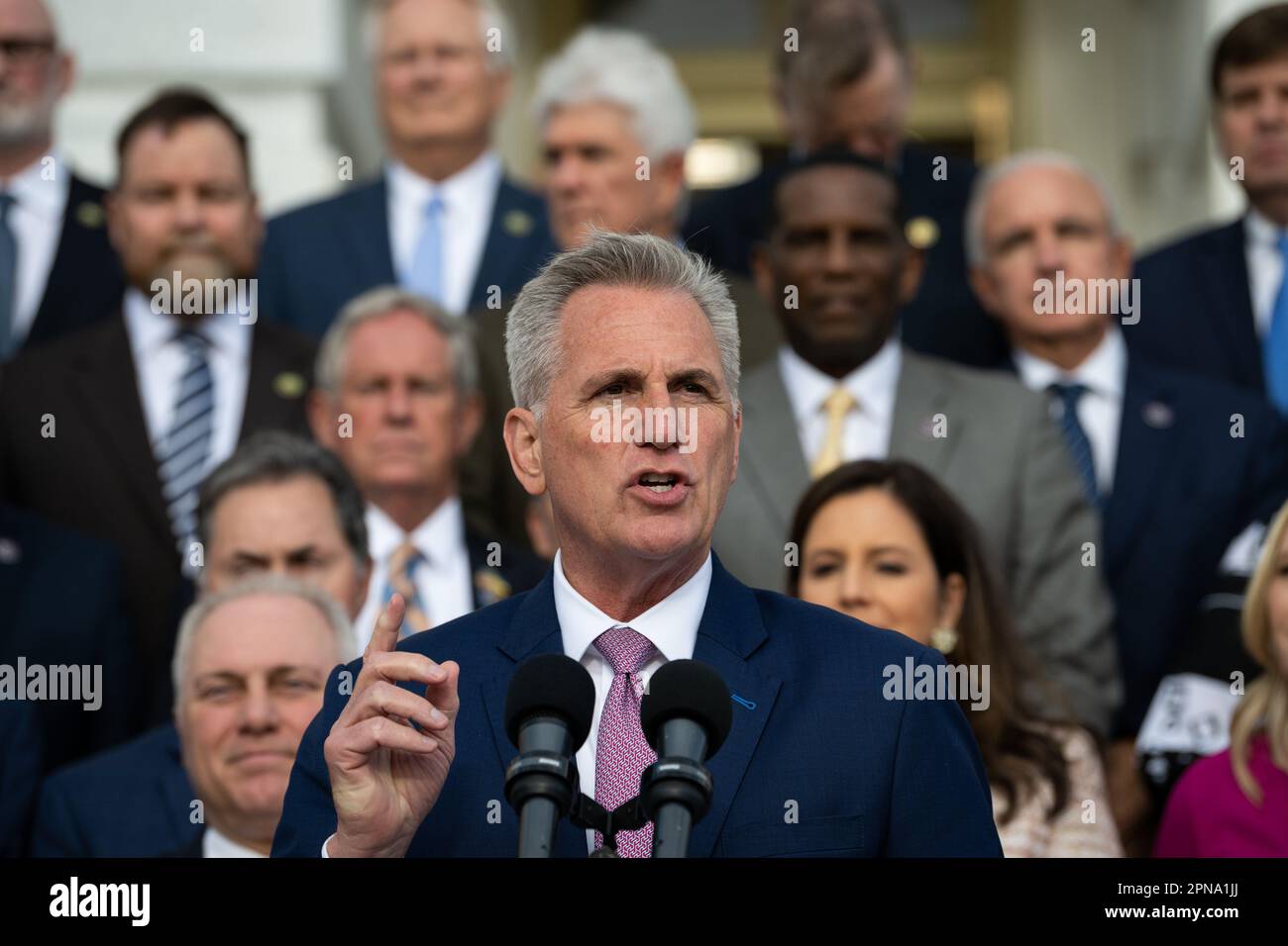 Washington, USA. 17th Apr, 2023. Speaker of the House Kevin McCarthy (R ...