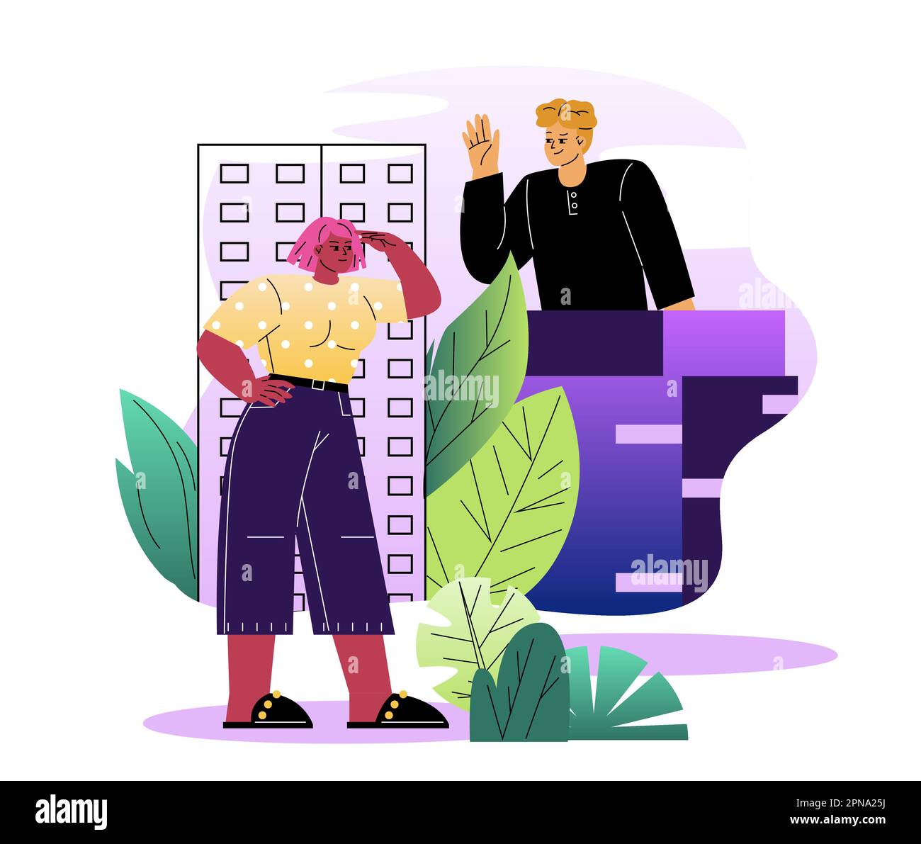 Spying on house Stock Vector Images - Alamy