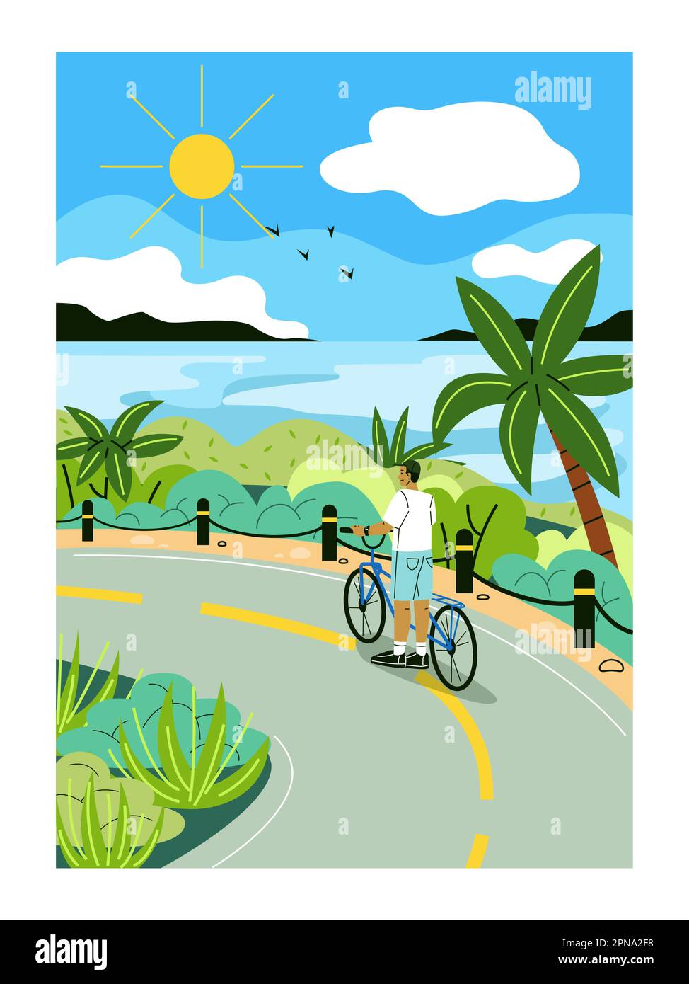 Summer embankment Cut Out Stock Images & Pictures - Alamy