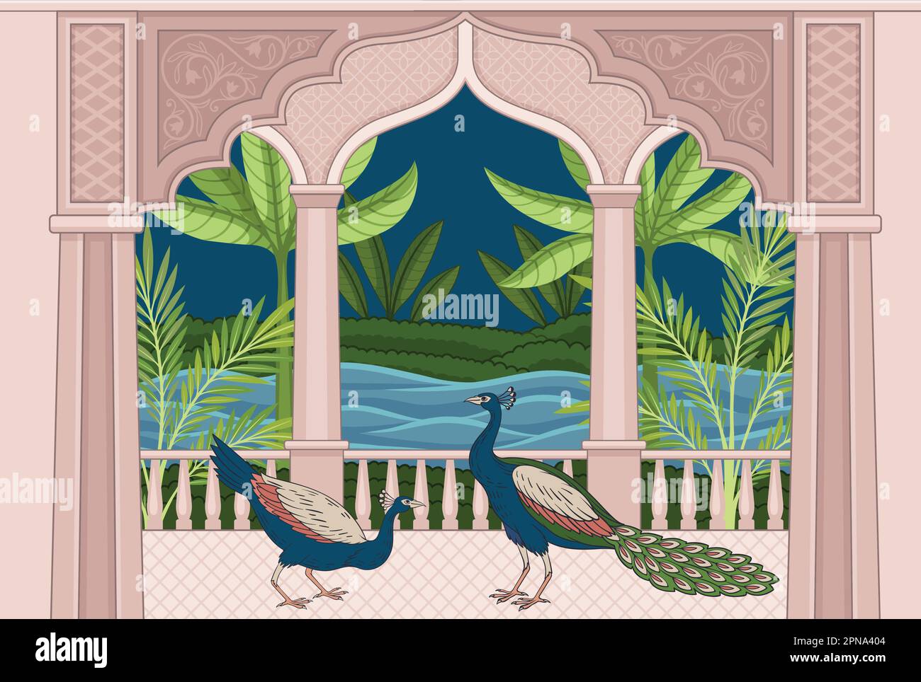 Mughal night concept Stock Vector Image & Art - Alamy