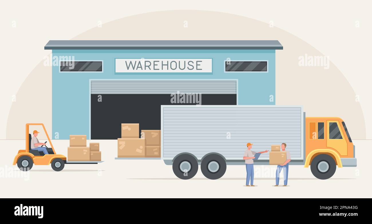 Warehouse process concept Stock Vector Image & Art - Alamy