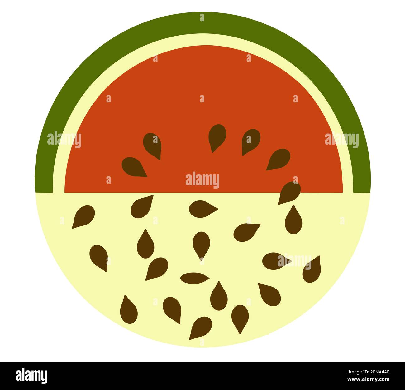 A graphic image of a slice of watermelon and falling watermelon seeds ...