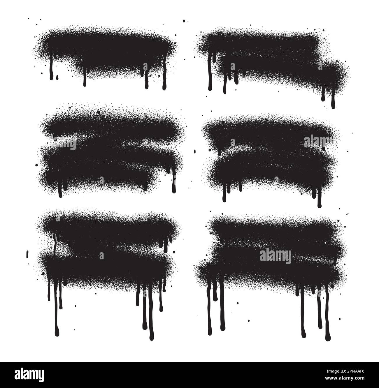 Spray Paint Abstract Vector Elements isolated on White Background ...