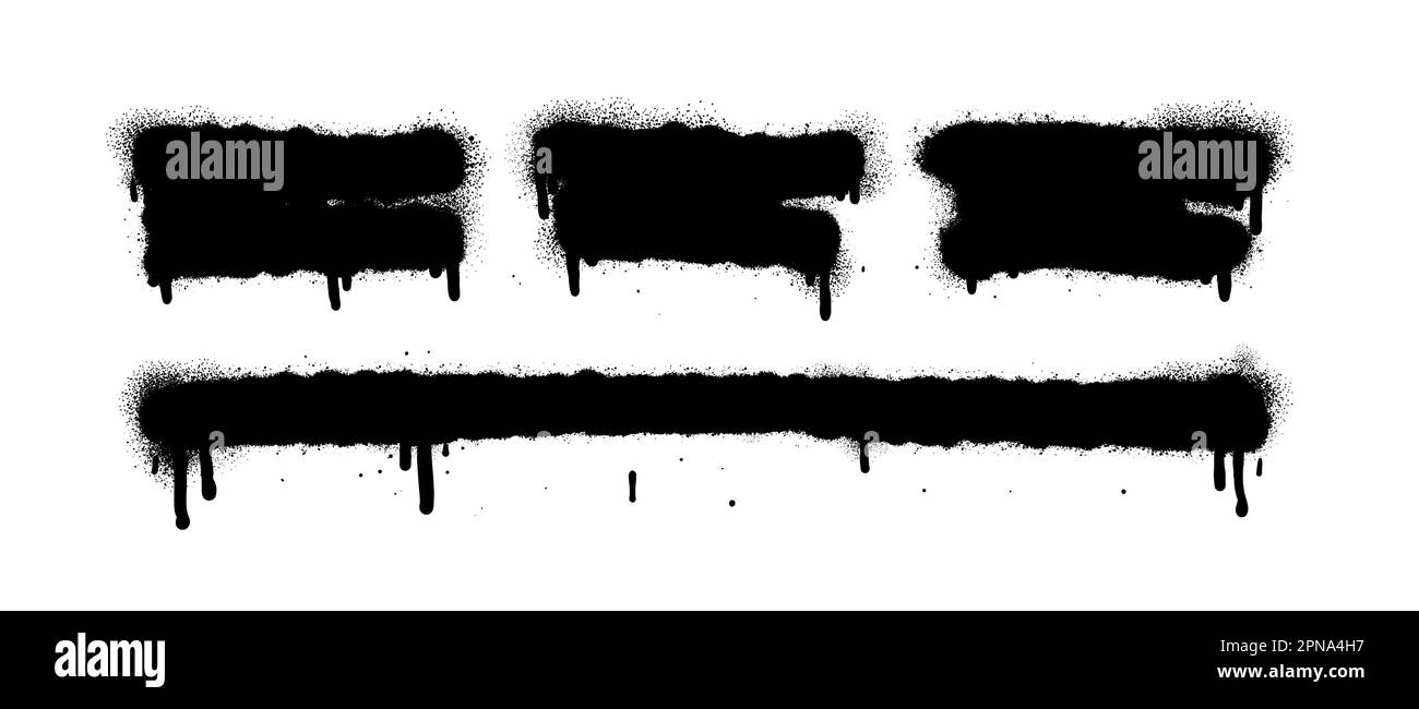 Spray Paint Abstract Vector Elements isolated on White Background ...