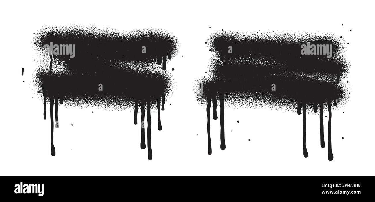 Spray Paint Abstract Vector Elements isolated on White Background ...