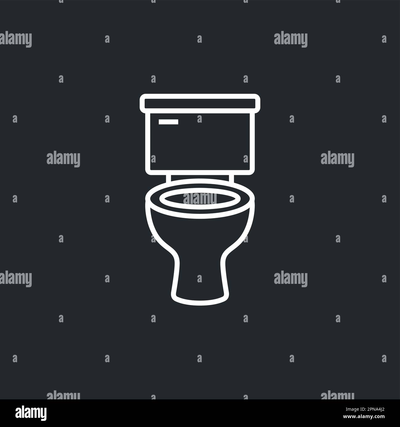 Toilet line icon bowl sanitaryware vector bathroom. Bidet toilet line ...