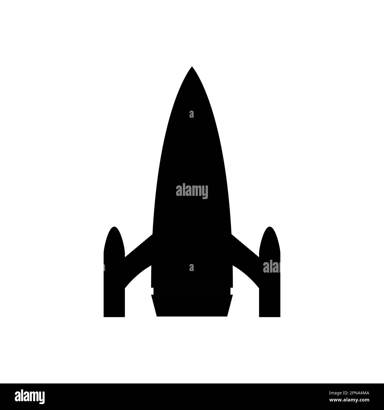 Rocket silhouette illustration astronaut vehicle icon. Rocket launch ...
