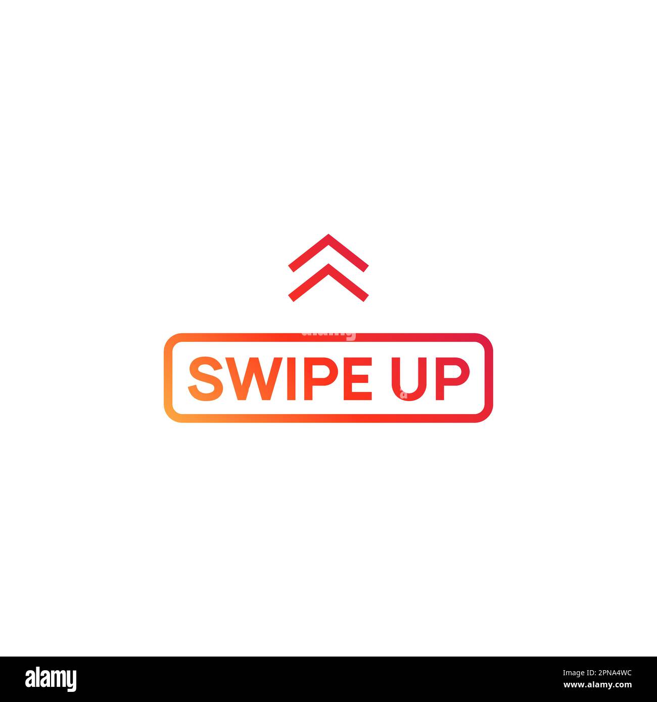 Swipe up arrow vector icon. Social media story drag button sign action ...