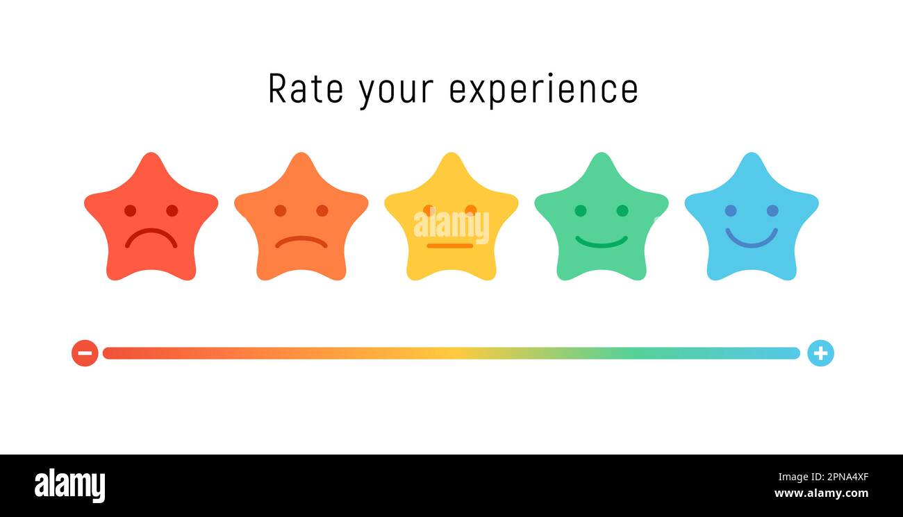 Smiley rate scale emotion emoji icon. Feedback rate survey emoticon ...