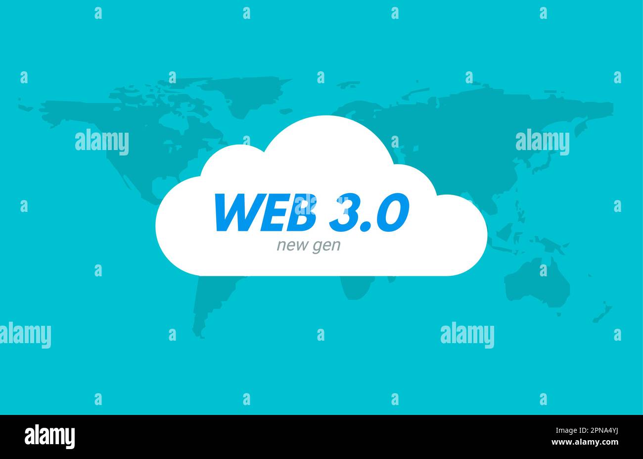 WEB 3 cloud icon design technology. Web3 cloud icon illustration ...