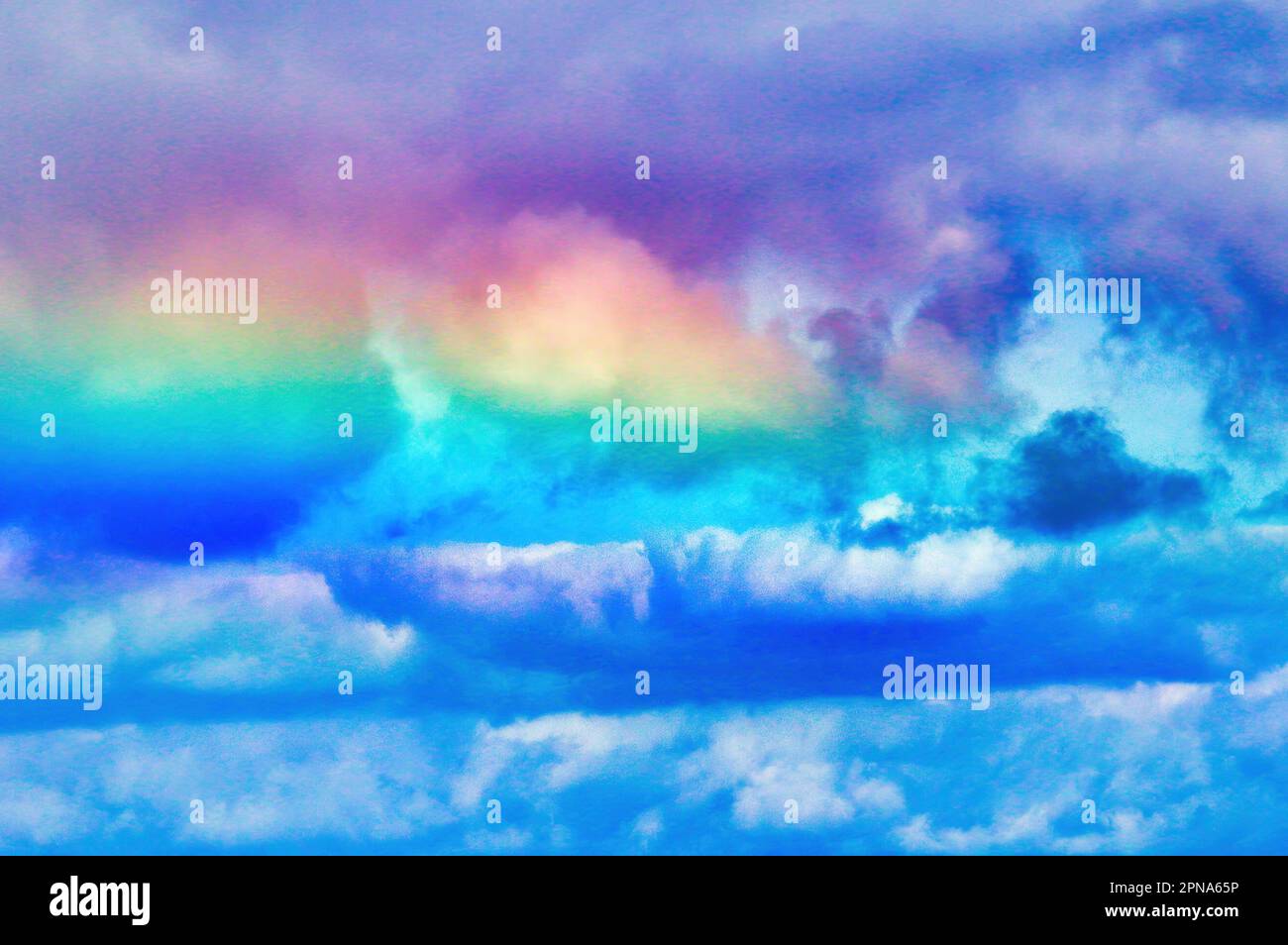 Amazing color of a rainbow cloud seen on Maui Stock Photo - Alamy