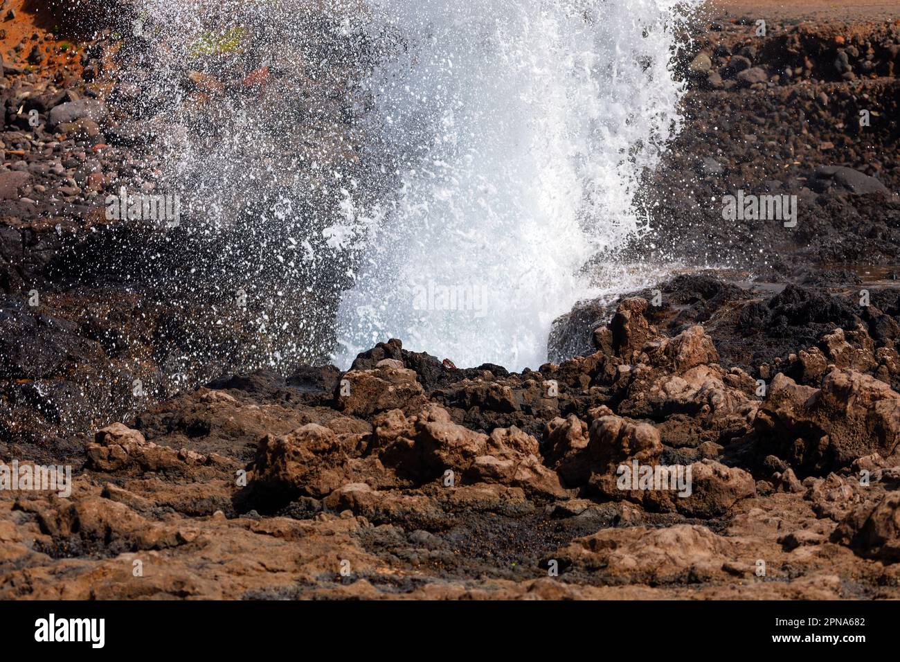 Cold Water Geyser . Splashing water from the ground Stock Photo - Alamy