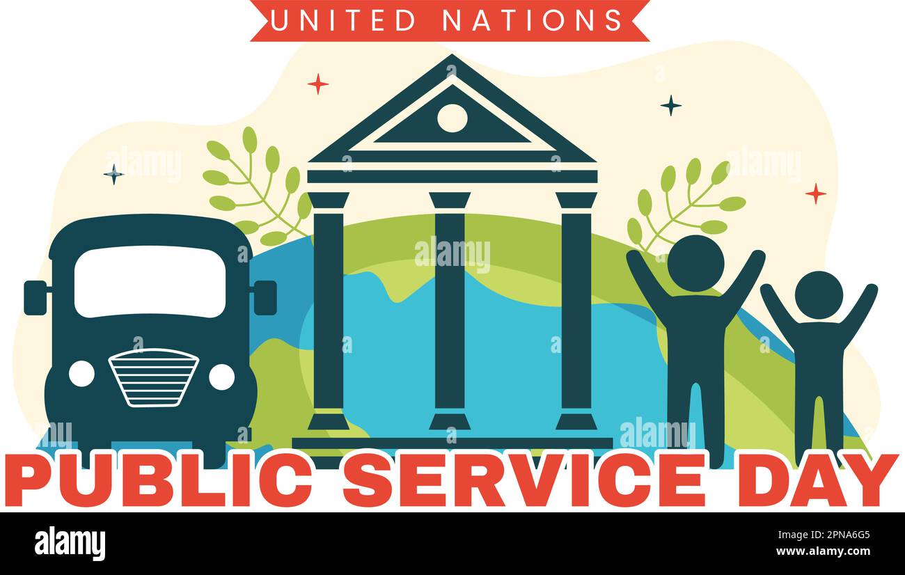 United Nations Public Service Day Vector Illustration on June 23 with ...