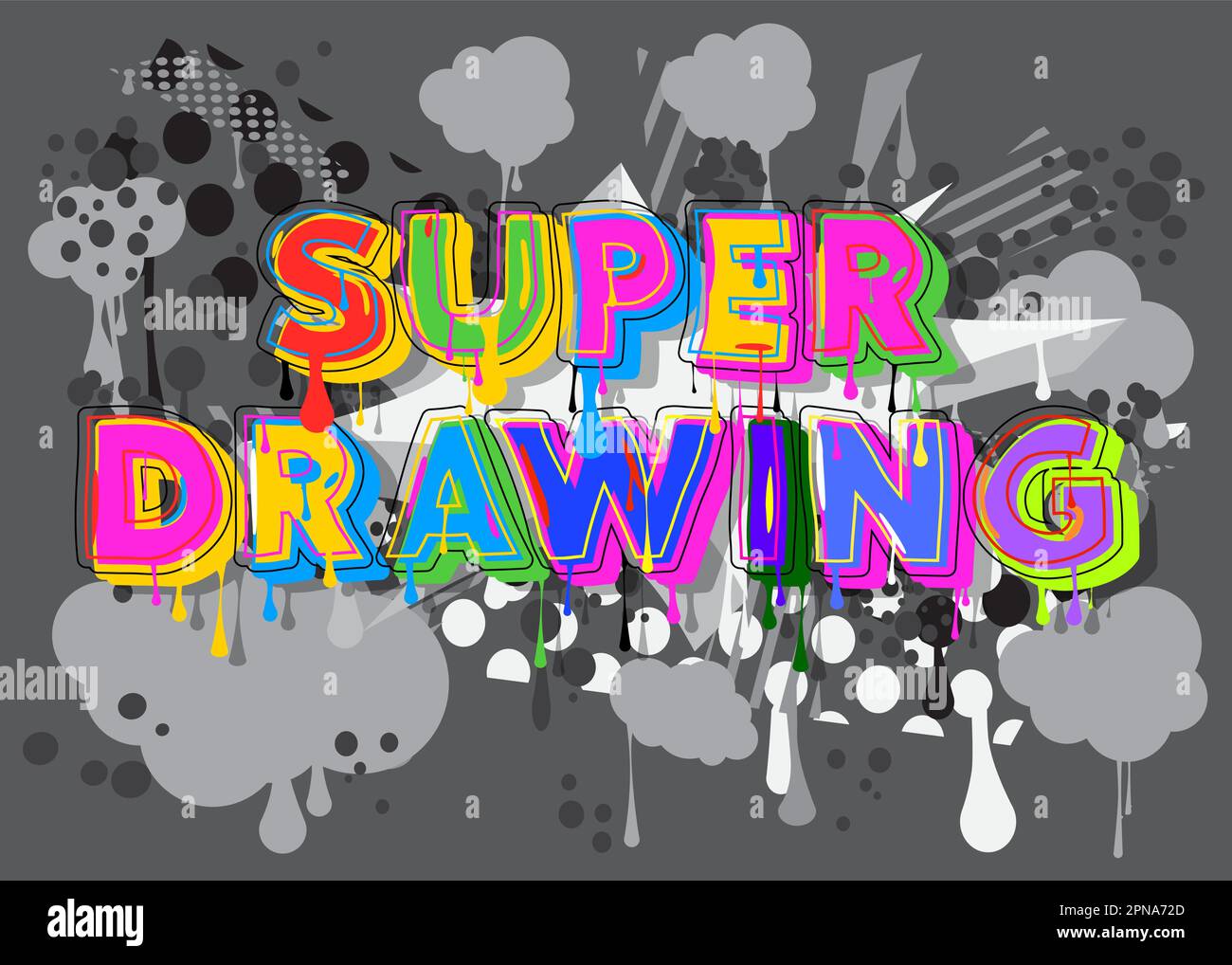 Super Drawing. Graffiti tag. Abstract modern street art decoration ...