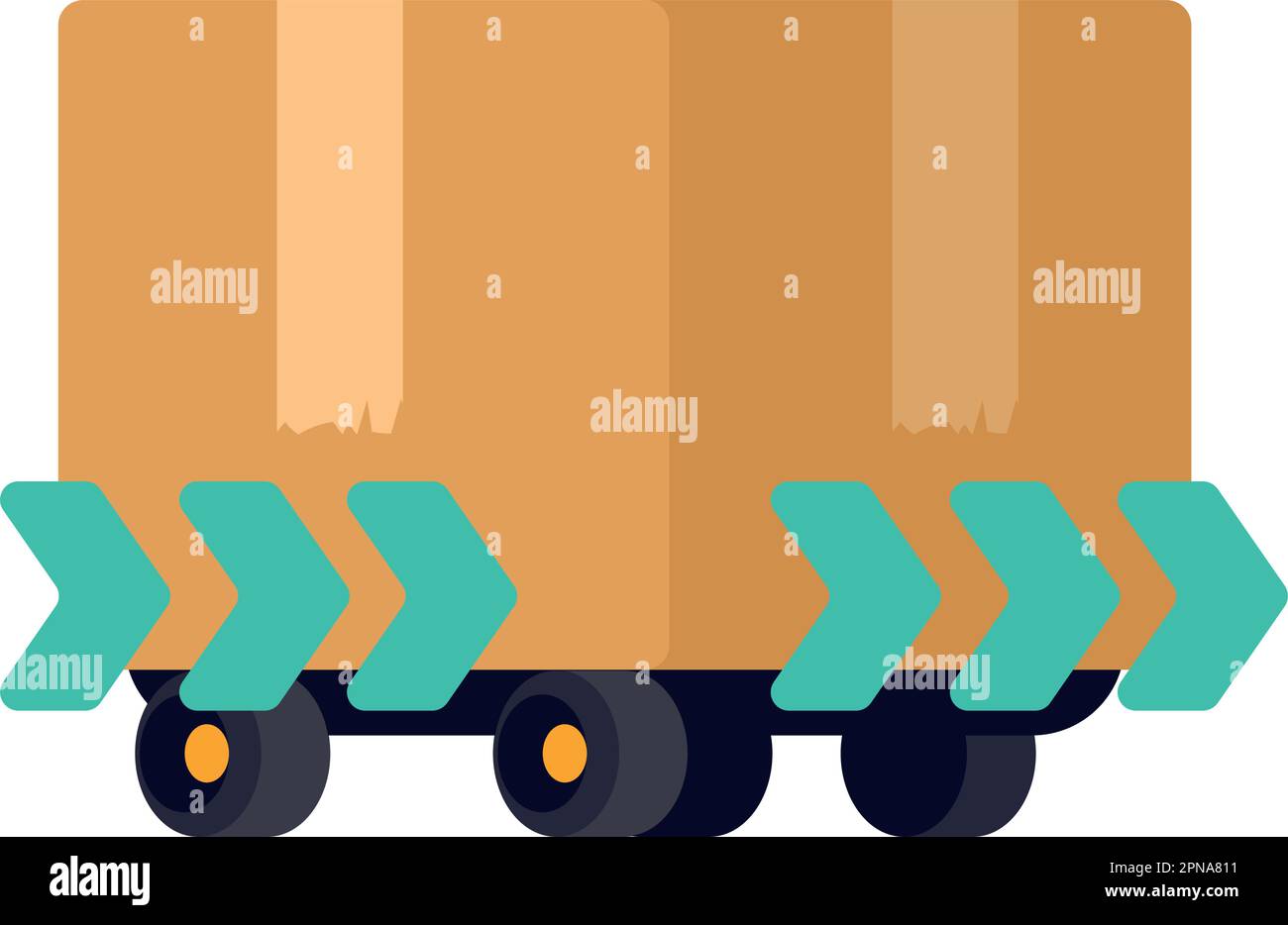 box carton with wheels Stock Vector Image & Art - Alamy